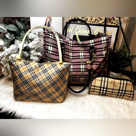 Bags | Adorable Plaid Handbags With Cherries Bundle Of All 3 | Poshmark